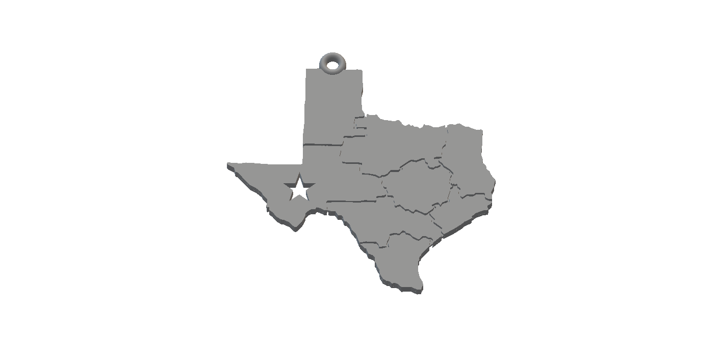 STL file Texas state keychain・3D print design to download・Cults